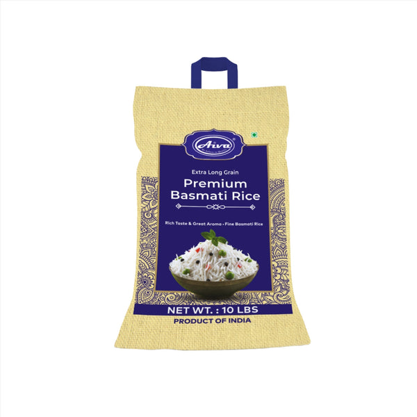 Basmati Rice Naturally Aged Long Grain Rice Indian White 10 LB – Aiva ...